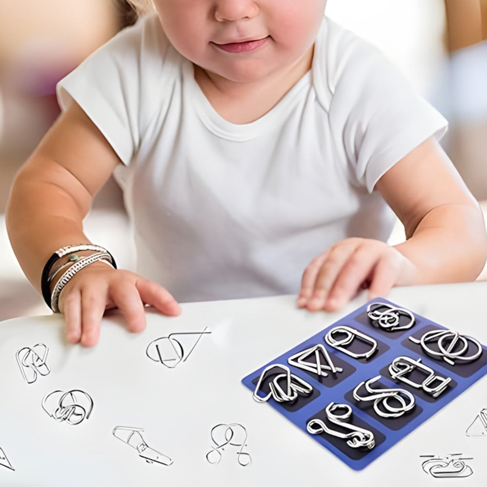 🔥Metal Puzzle Ring, Educational intellectual Toys IQ Toys, Metal Brain ...