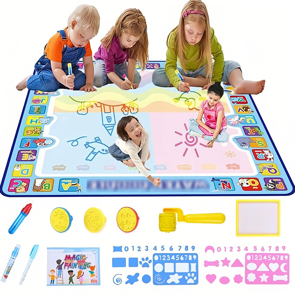 🎁Water Doodle Mat ,Aqua Painting Drawing Mat Mess Free Learning Toy Ma ...